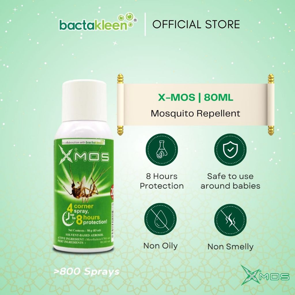 BACTAKLEEN XMOS Aerosol Mosquito Repellent 83ML | Nano Technology ...