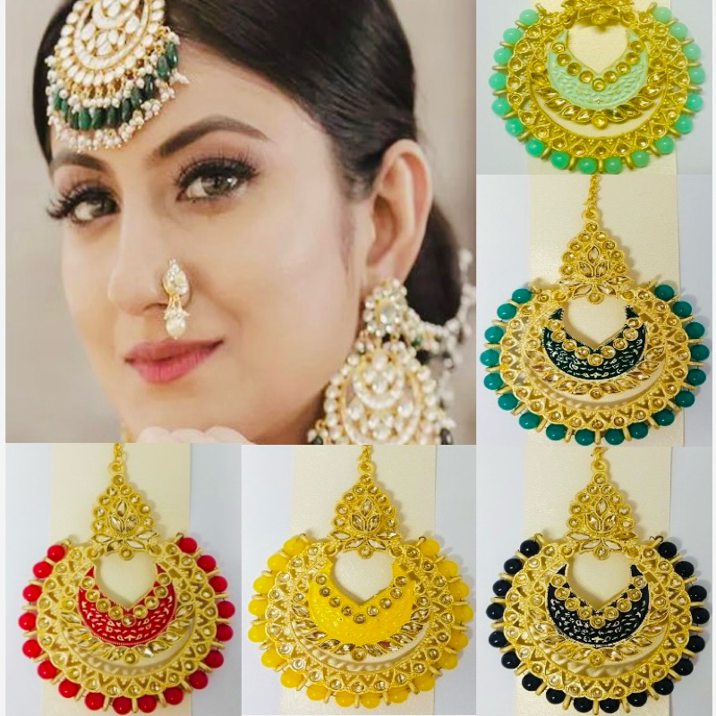 Big Colourful Tikka | Tikka for Adults | Netti Cutthi | Forehead / Hair ...