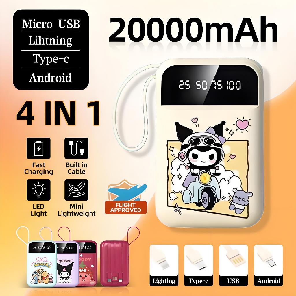 20000mah Powerbank Fast Charge Mini Portable LED Mini Cute cartoon ...