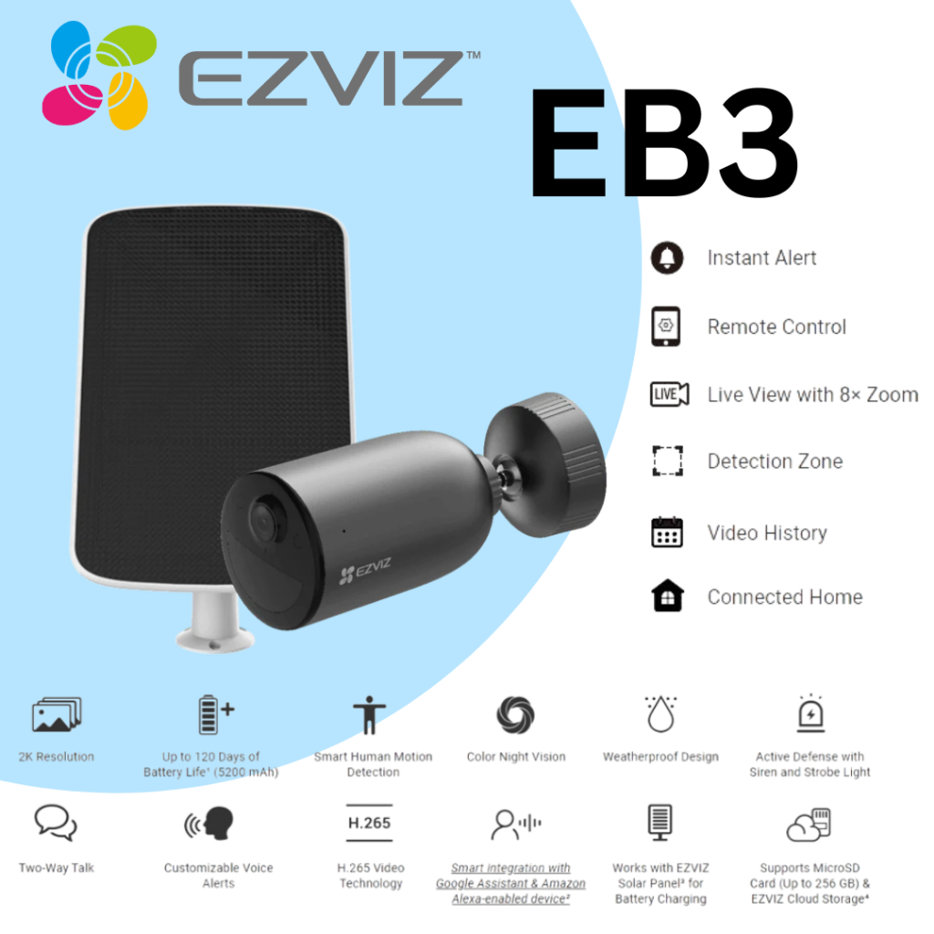 HIKVISION EZVIZ CCTV (Top Global Brand) EB3 Smart Wireless Battery ...