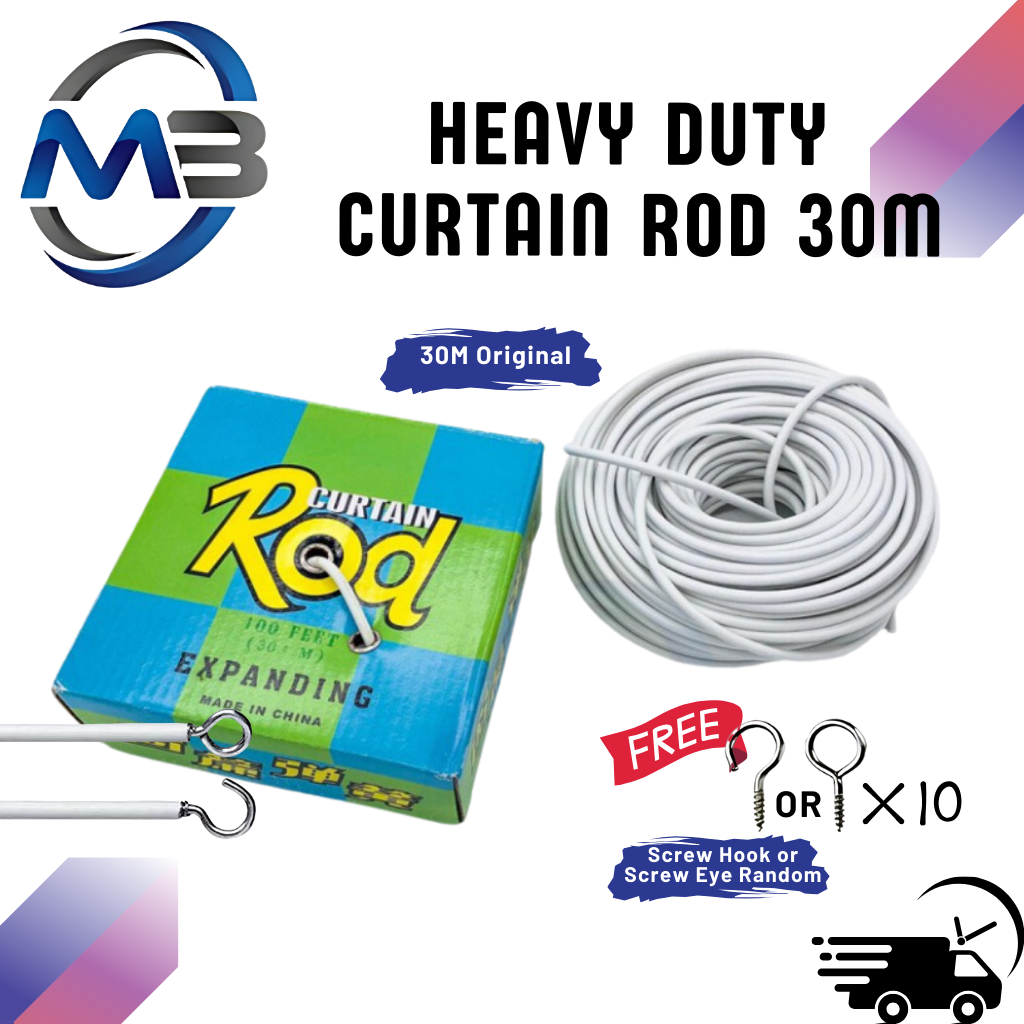 Curtain Rod Expanding Spring (30M) - White / Tali Dawai Langsir (30M ...