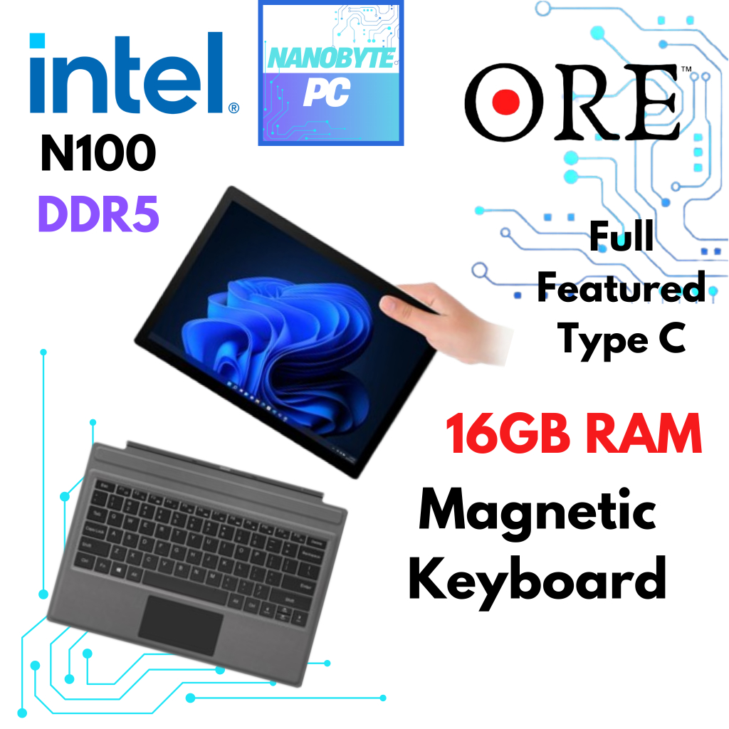 2025 ORE WP3 Intel N100 Windows Tablet 16GB DDR5 RAM 2TB SSD Computer ...