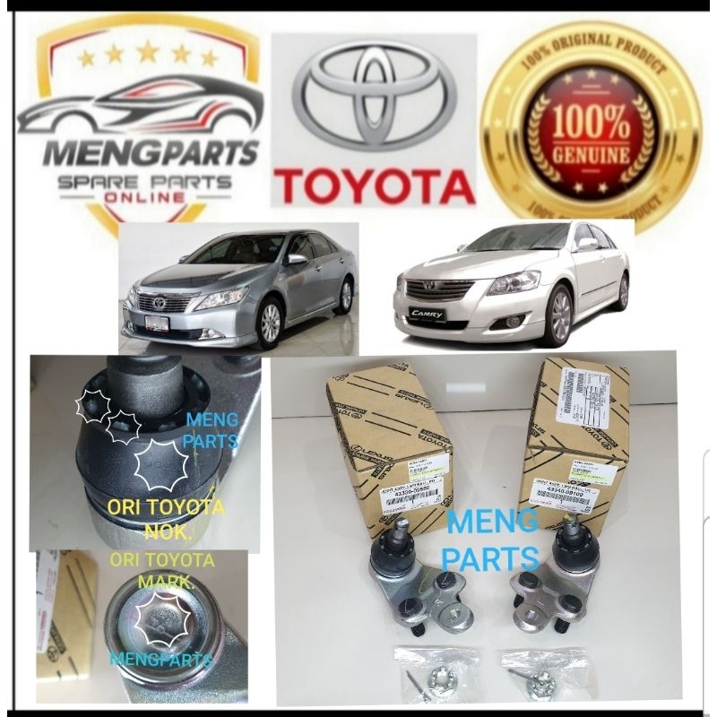 💯ORIGINAL TOYOTA CAMRY ACV40,ACV41,ACV50,ACV51,ASV50 BALL JOINT FOR LOWER ARM 43330-09580 RH ...