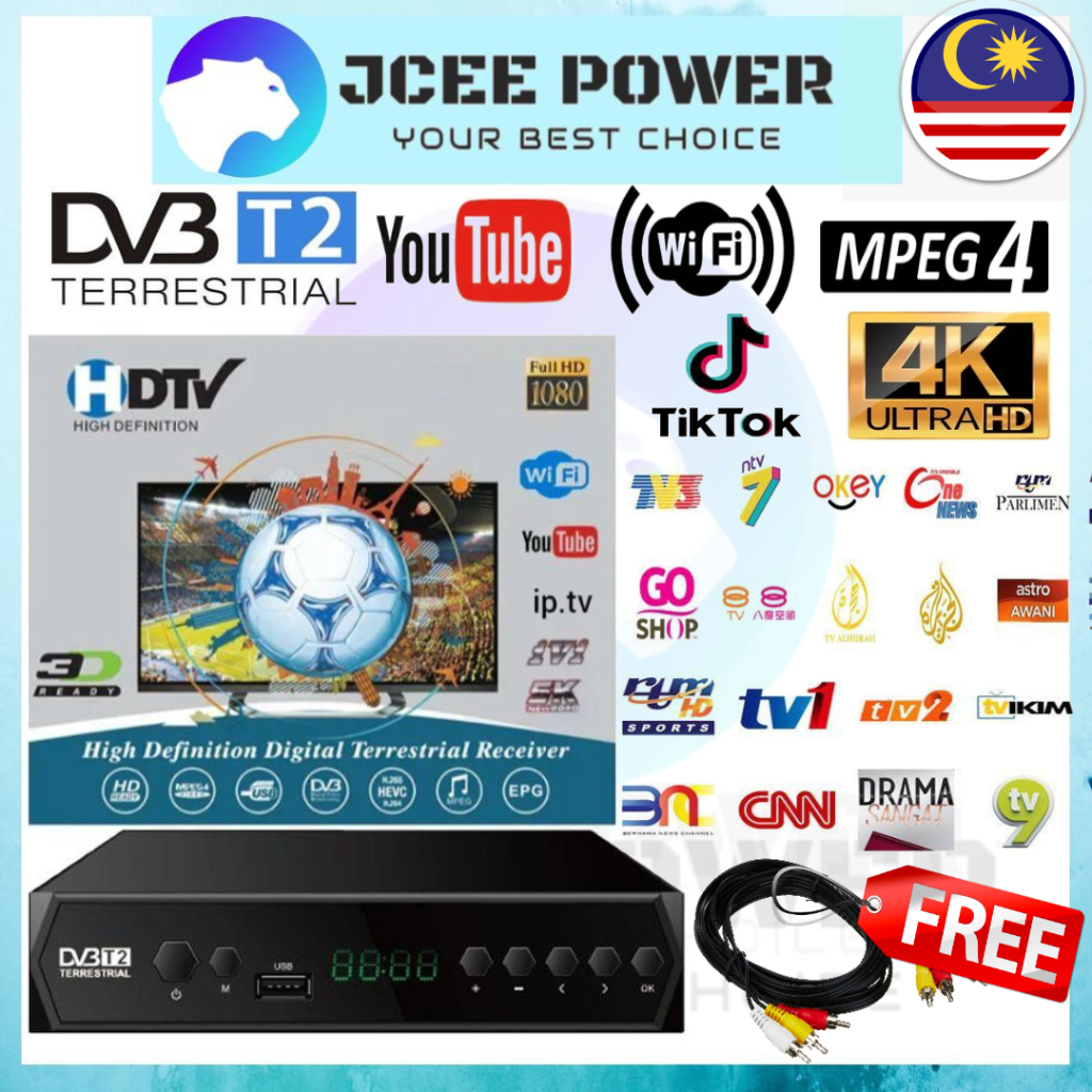 🔥Ready Stock🔥 Malaysia MYTV decoder DVBT2 Myfreeview Megogo Set Top Box ...
