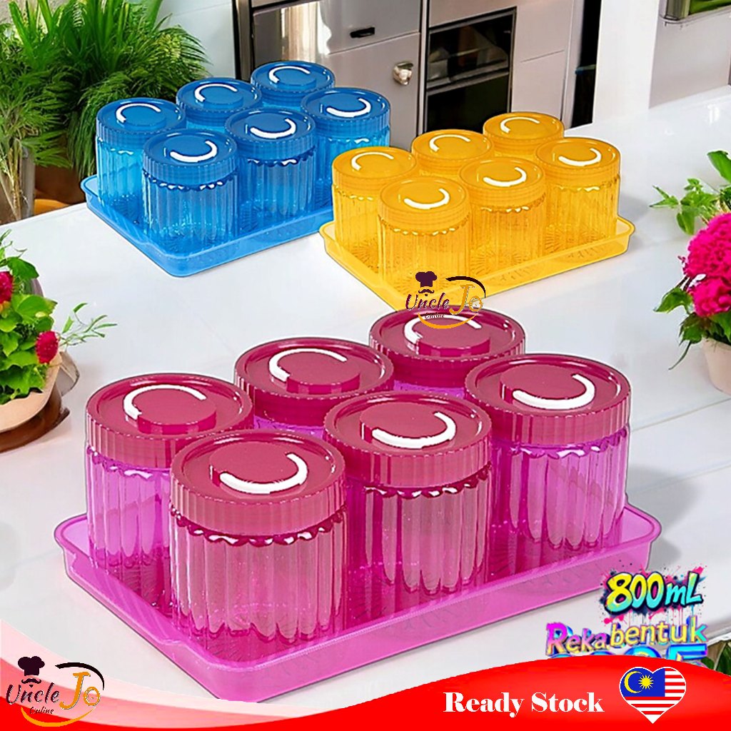 6pcs Set Bekas Kuih Raya Set With Handle /Cookies Container Set /Bekas ...