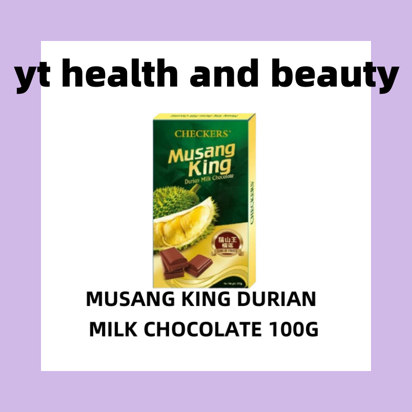 CHECKERS BAR MUSANG KING DURIAN MILK CHOCOLATE 100G | Shopee Malaysia