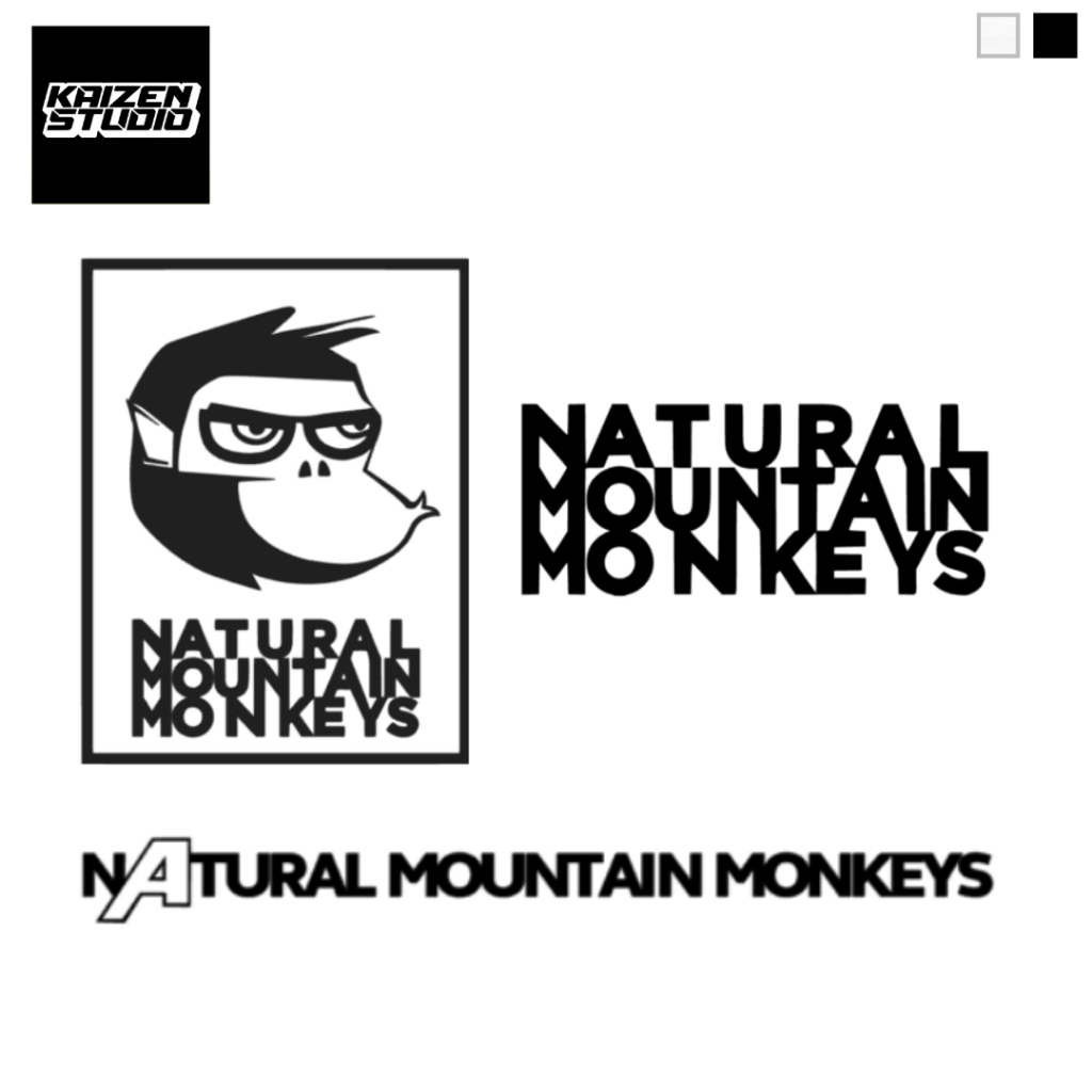 KAIZEN STUDIO Natural Mountain Monkeys Vinyl Cutting Sticker Outdoor ...