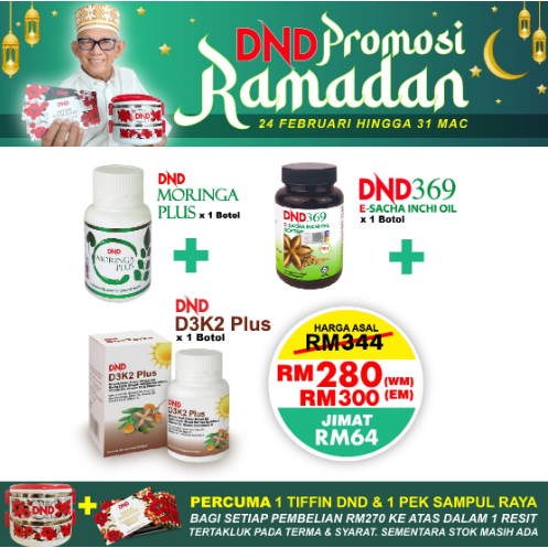 SET (1 BOTOL DND369 E-SIO SOFTGEL + 1 BOTOL DND MORINGA PLUS + 1 BOTOL ...