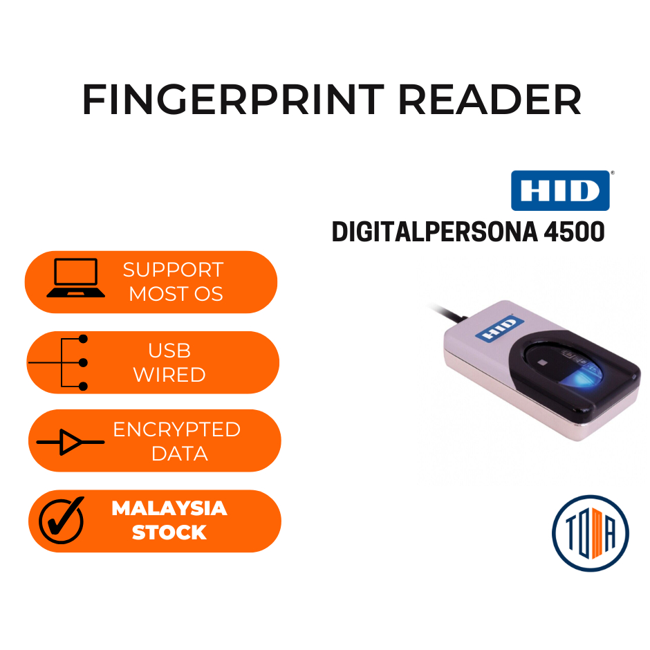 HID DigitalPersona 4500 Fingerprint Reader USB Fingerprint Reader ...