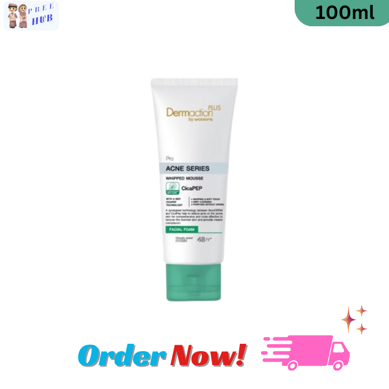 DERMACTION PLUS BY WATSONS Pro Acne Whipped Mousse Facial Foam 100ml ...