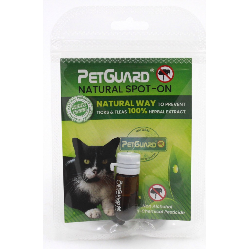 Petguard Natural Spot On - Cats Fleas Ticks Control 2ml | Shopee Malaysia