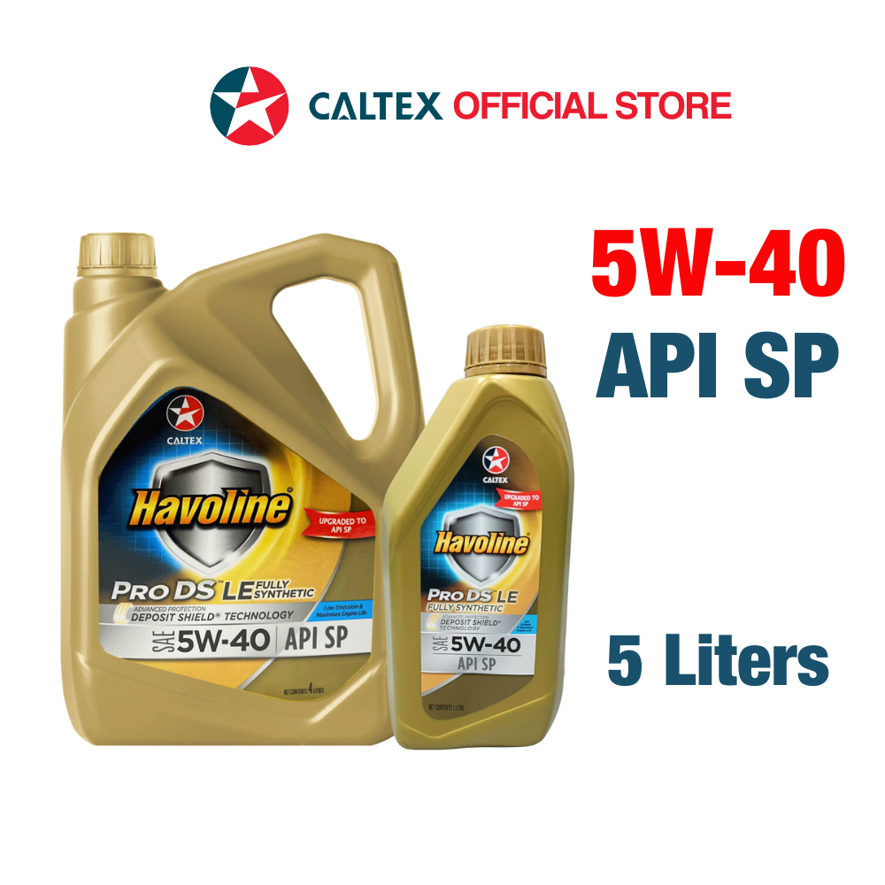 CALTEX Havoline ProDS Fully Synthetic LE SAE 5W-40 API SP (5 Liters ...