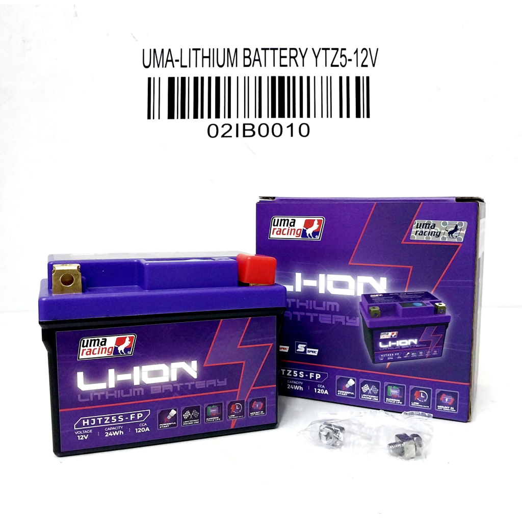 Uma Racing Lithium Battery HJTZ5S-FP / YTZ5-12V 100% Original | Shopee ...