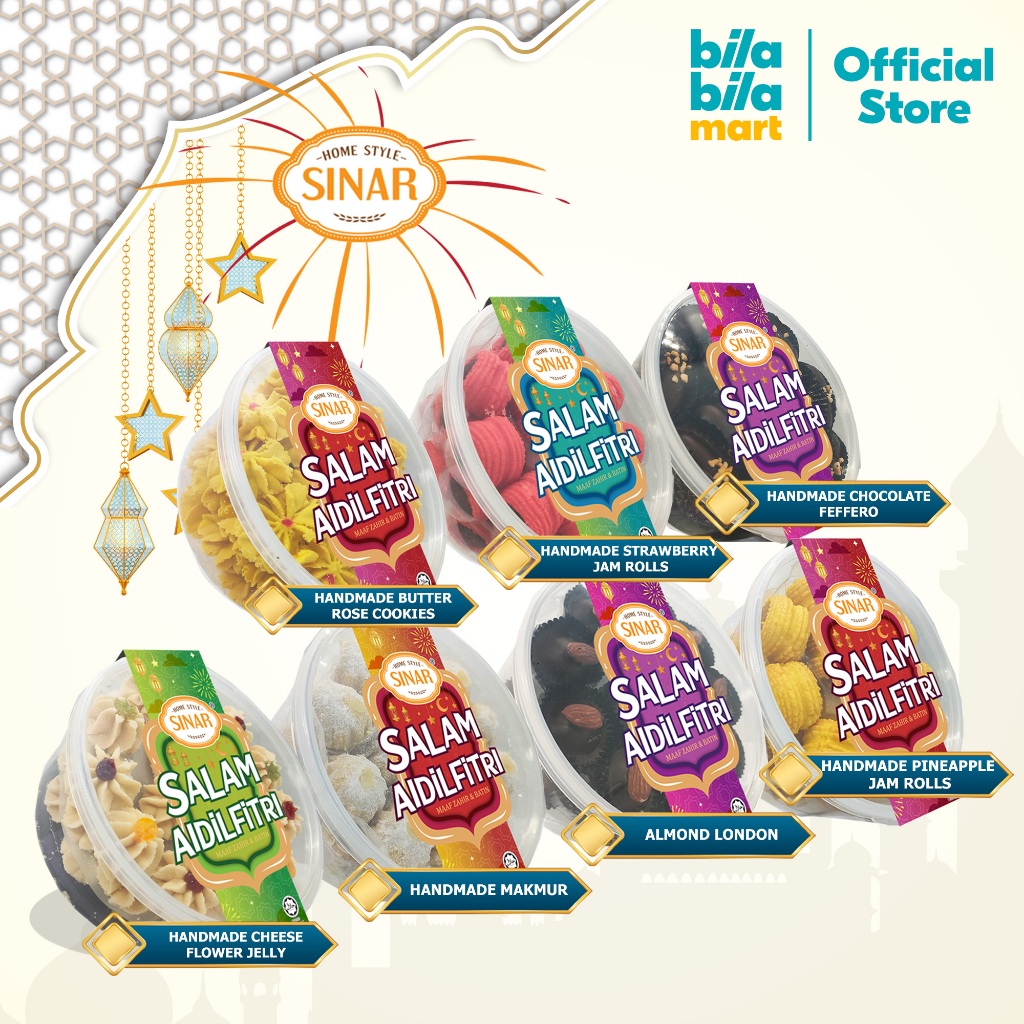 SINAR Kuih Raya Cookies 2025 Almond London, Cheese Flower, Tart ...