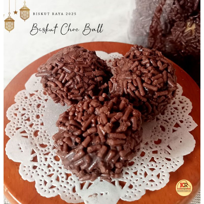 Kuih Raya 2025, Biskut Raya Chocolate Ball Rice Cookies | Shopee Malaysia