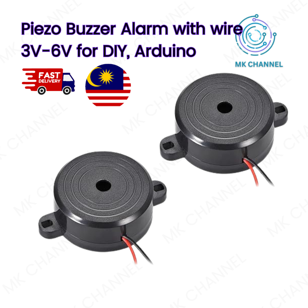 Electronic Piezo Buzzer 3-24VDC c/w Wire for Arduino SFM-20B | Shopee ...