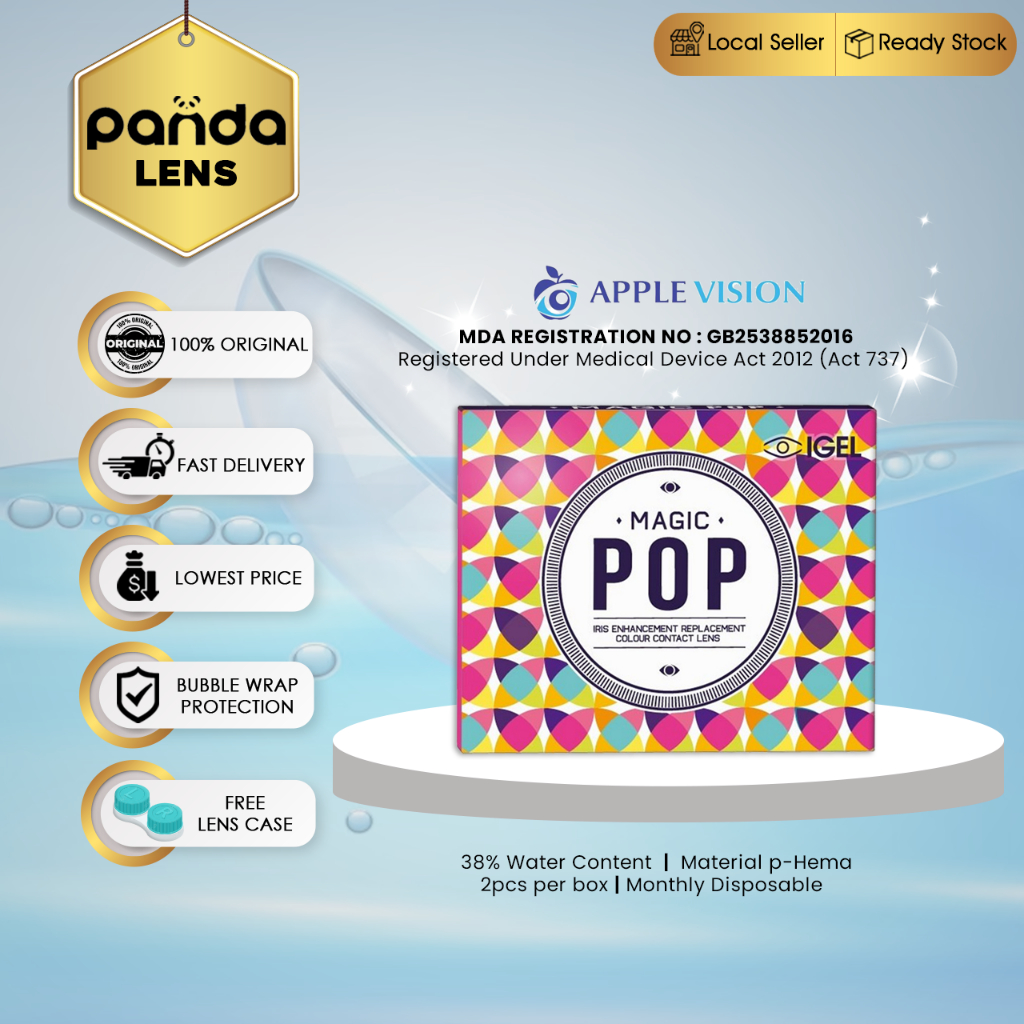 [Power 0.00 until -8.00] IGEL Magic Pop Monthly Color Contact Lenses ...