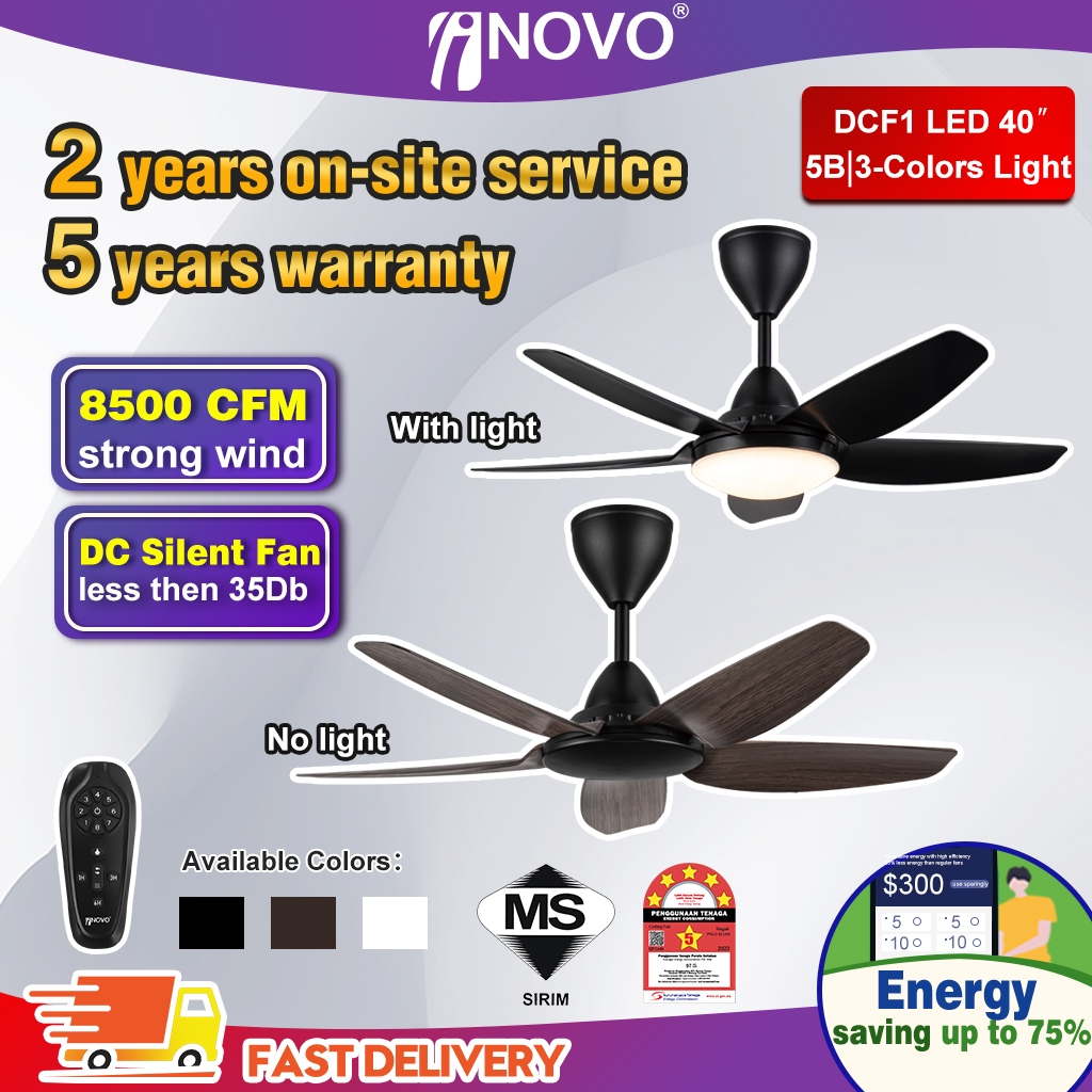 INOVO DCF1 40" DC Silent Baby Fan Remote Control 16 Speed Ceiling Fan ...