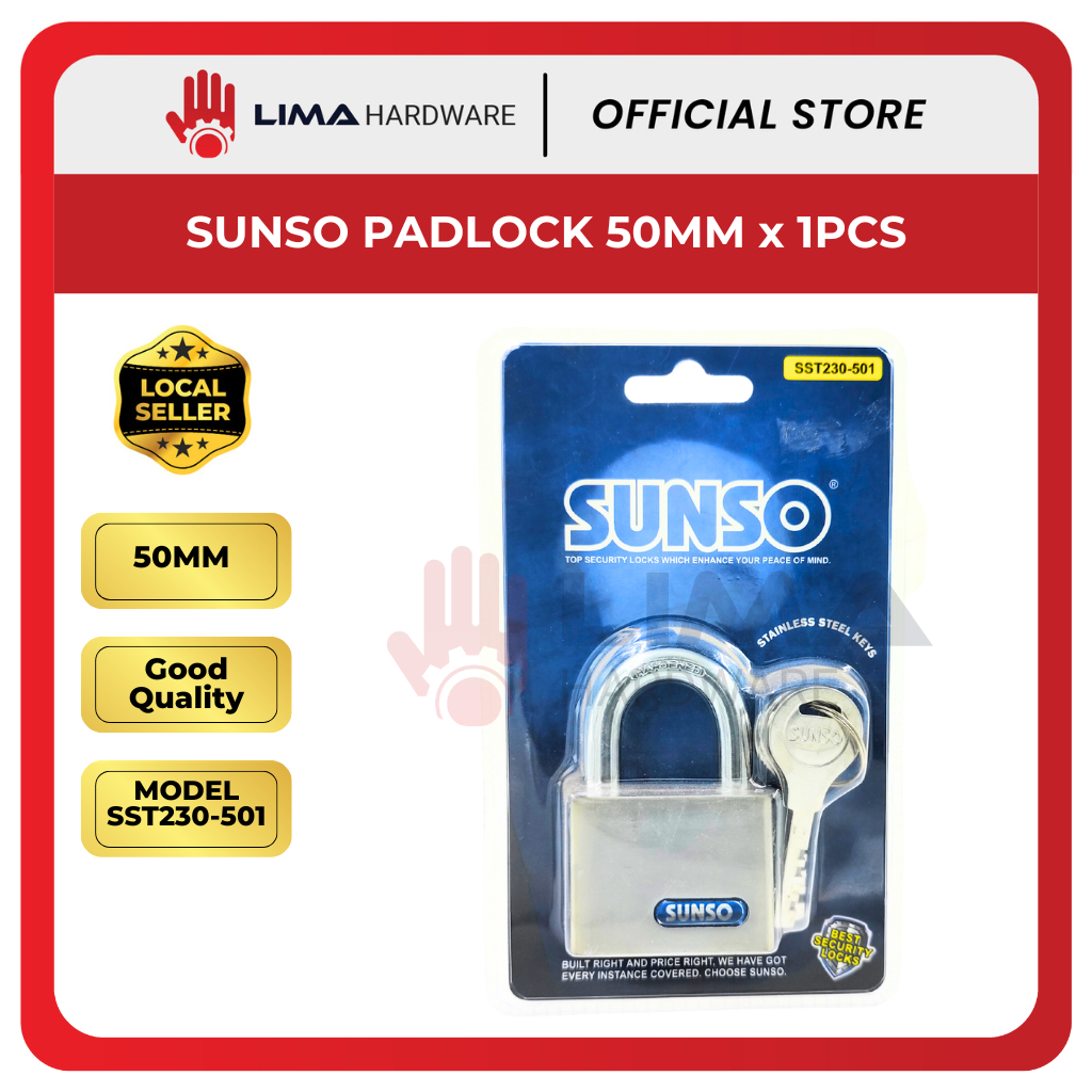 SUNSO PADLOCK 50MM x 1PCS (SST230-501) | Shopee Malaysia
