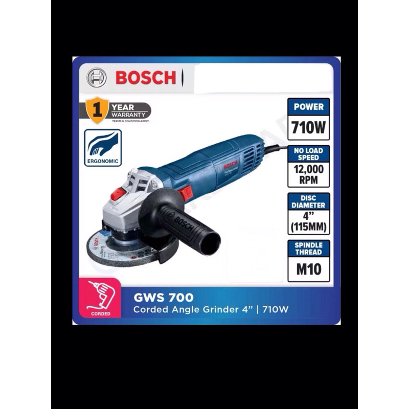 BOSCH Angle Grinder Gws 700,710W/Hyco Hy1078-Ag Angle Grinder 100mm ...