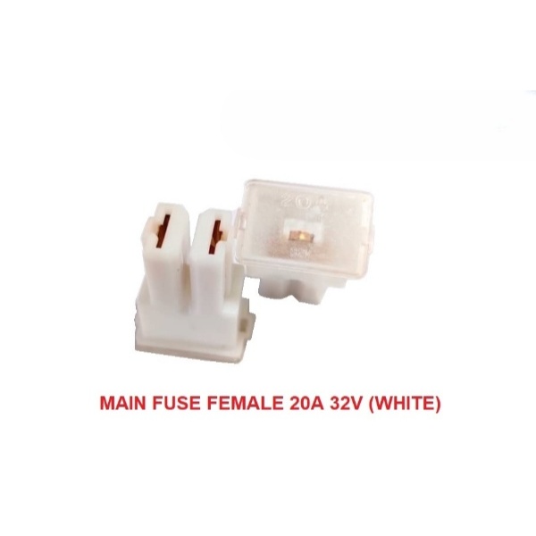 [READY STOCK] AUTOMOBILE CAR MAIN FUSE FEMALE 20A 32V (WHITE) | Shopee ...