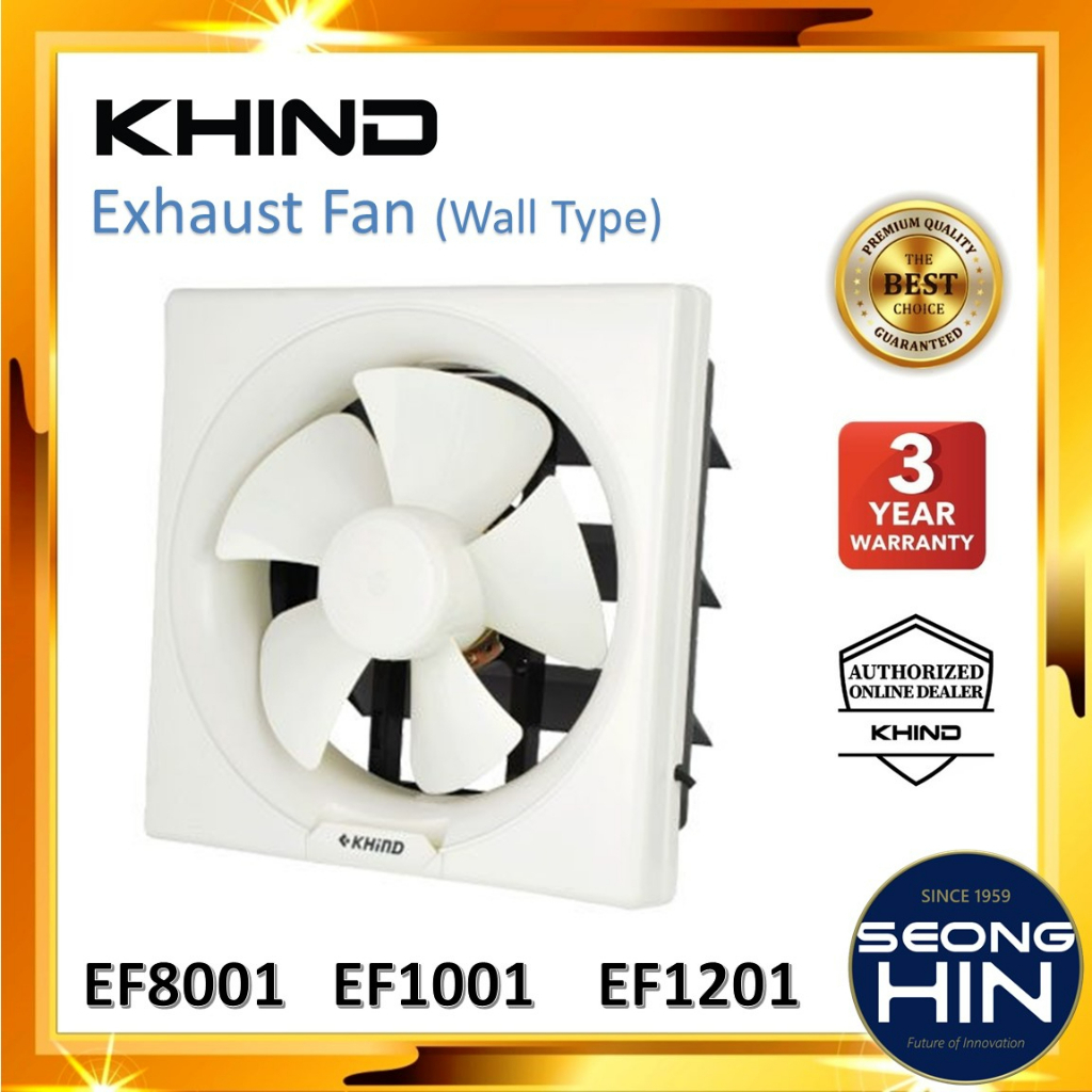 KHIND Wall Mounted Ventilating Fan 8" EF8001 10" EF1001 12" EF1201 ...