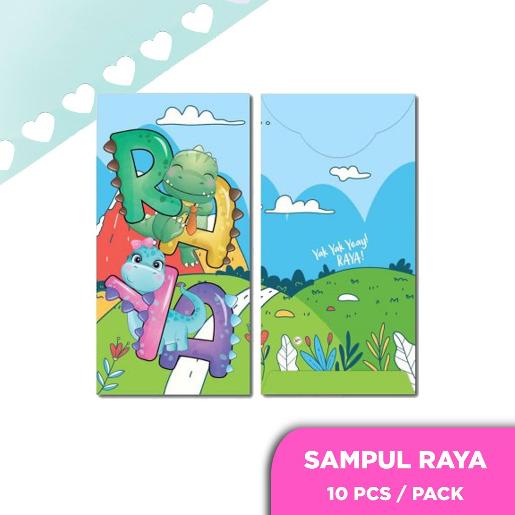 Sampul Duit Raya 2025 Dino (10pcs / pkt) - 10 keping Angpao Aidilfitri ...