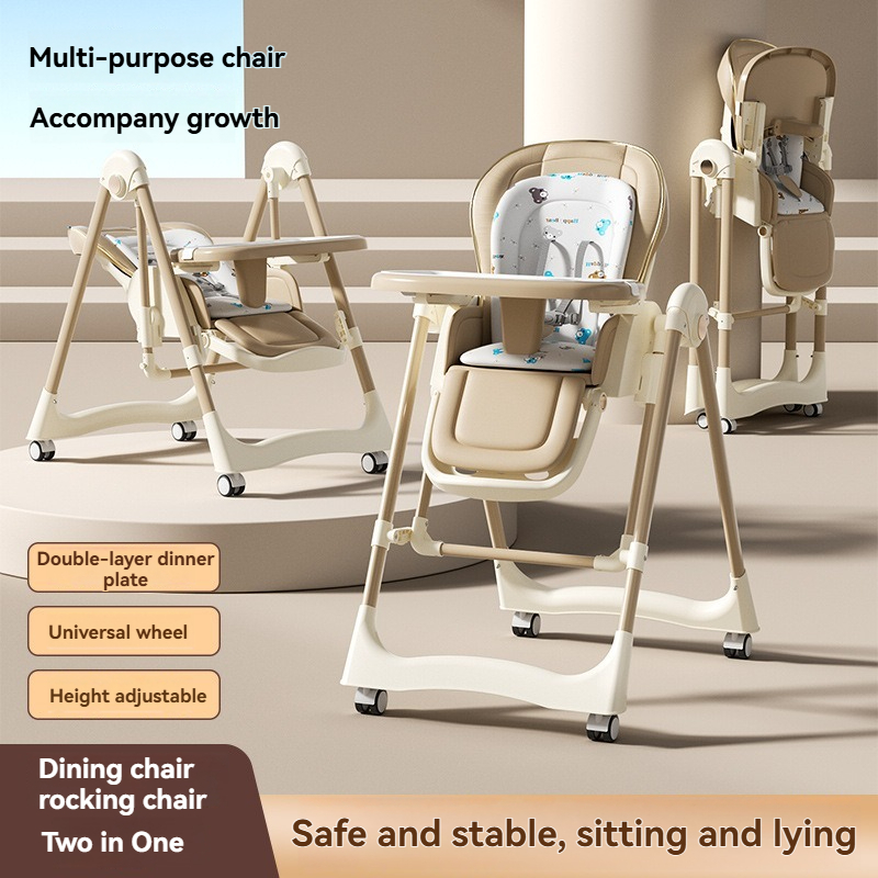 Baby dining chair multi-purpose leather seat set baby dining table baby ...