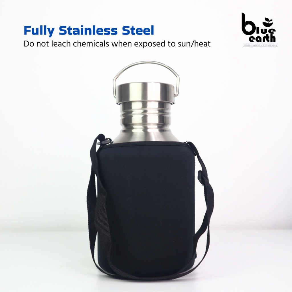 2000ml Stainless Steel Water Bottle With Cover BPA Free 2Litre Drinking ...