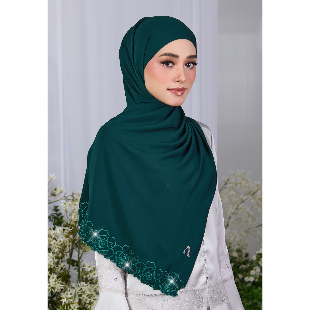 ARIANI SHAWL ROSELITH PLAIN EMBROIDERY DIAMOND | Shopee Malaysia