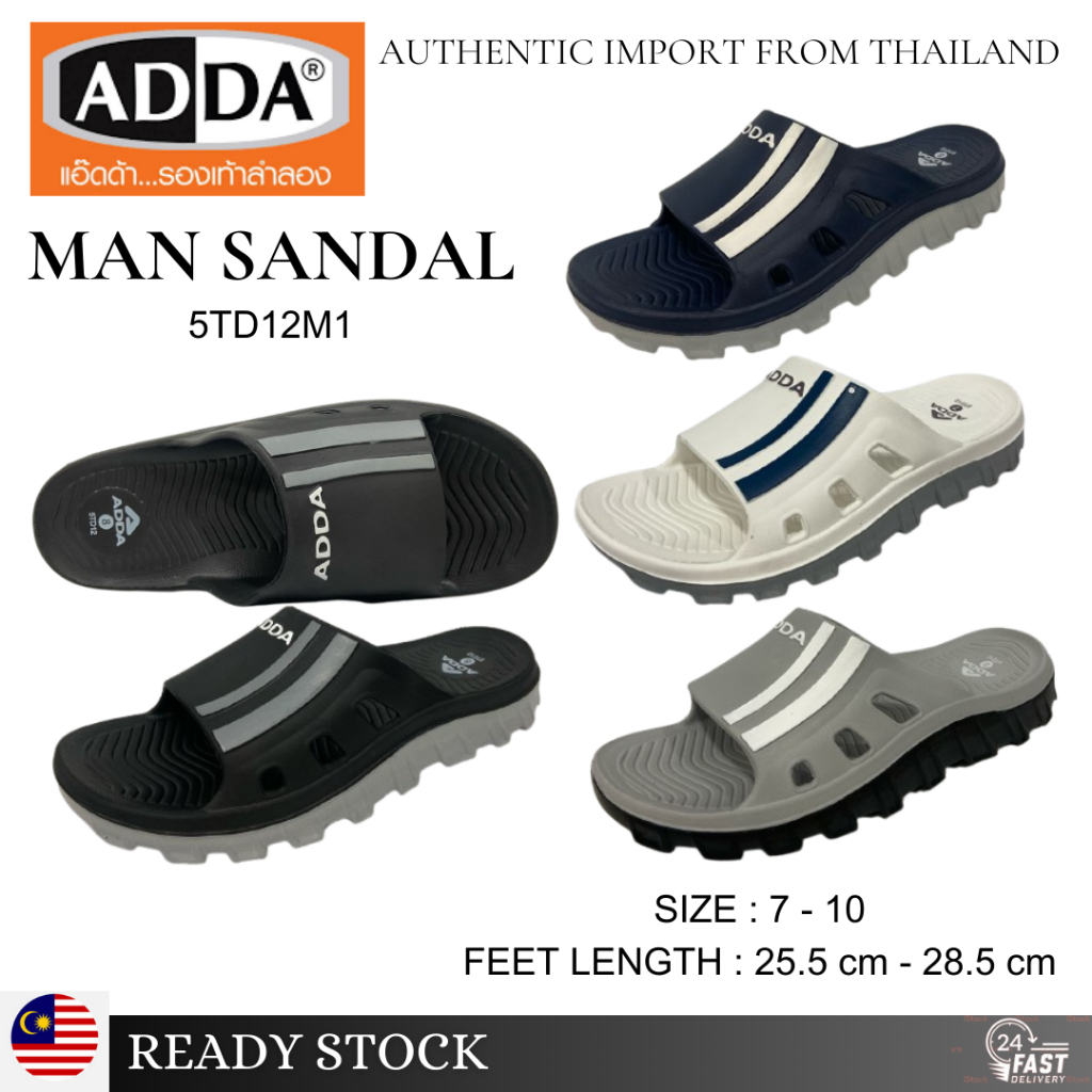 ADDA Man's Slip On Sandal 5TD12M1 | Casual Daily USE Kasut Lelaki EVA ...