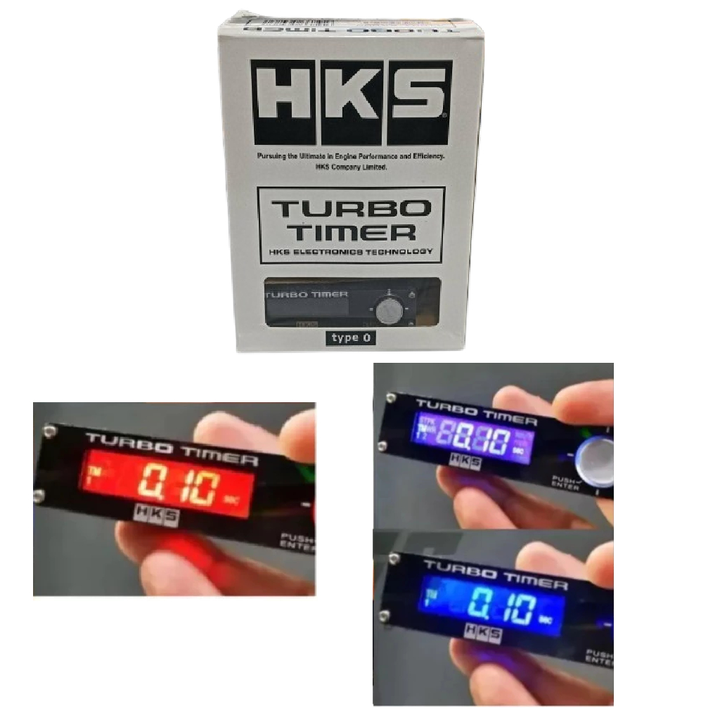 HKS Turbo Digital Timer Type O Japan Red/Blue/White LED Display For N/A & Turbo Car Ready Stock ...