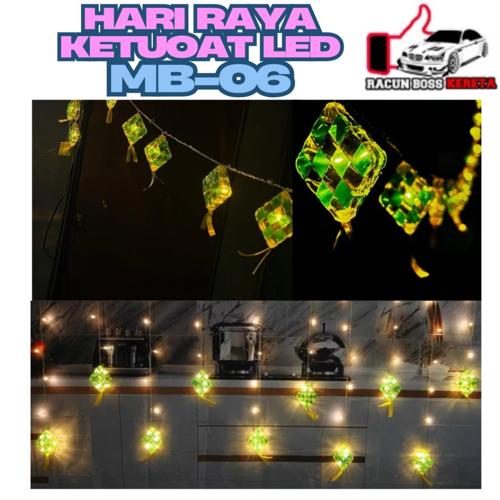 [RAYA 2025] 10L/20L 55/80mm Crystal Ketupat LED Chasing Decoration ...