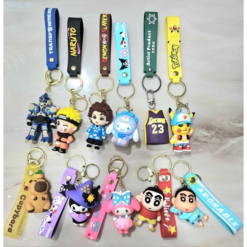 [BE SURPRISE] Cute Cartoon Keychain Sanrio Characters /Shin Chan ...