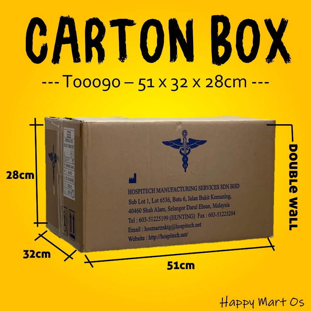 Carton Box 51 x 32 x 28 cm Kotak Pindah Rumah Moving House Tebal Boxes ...