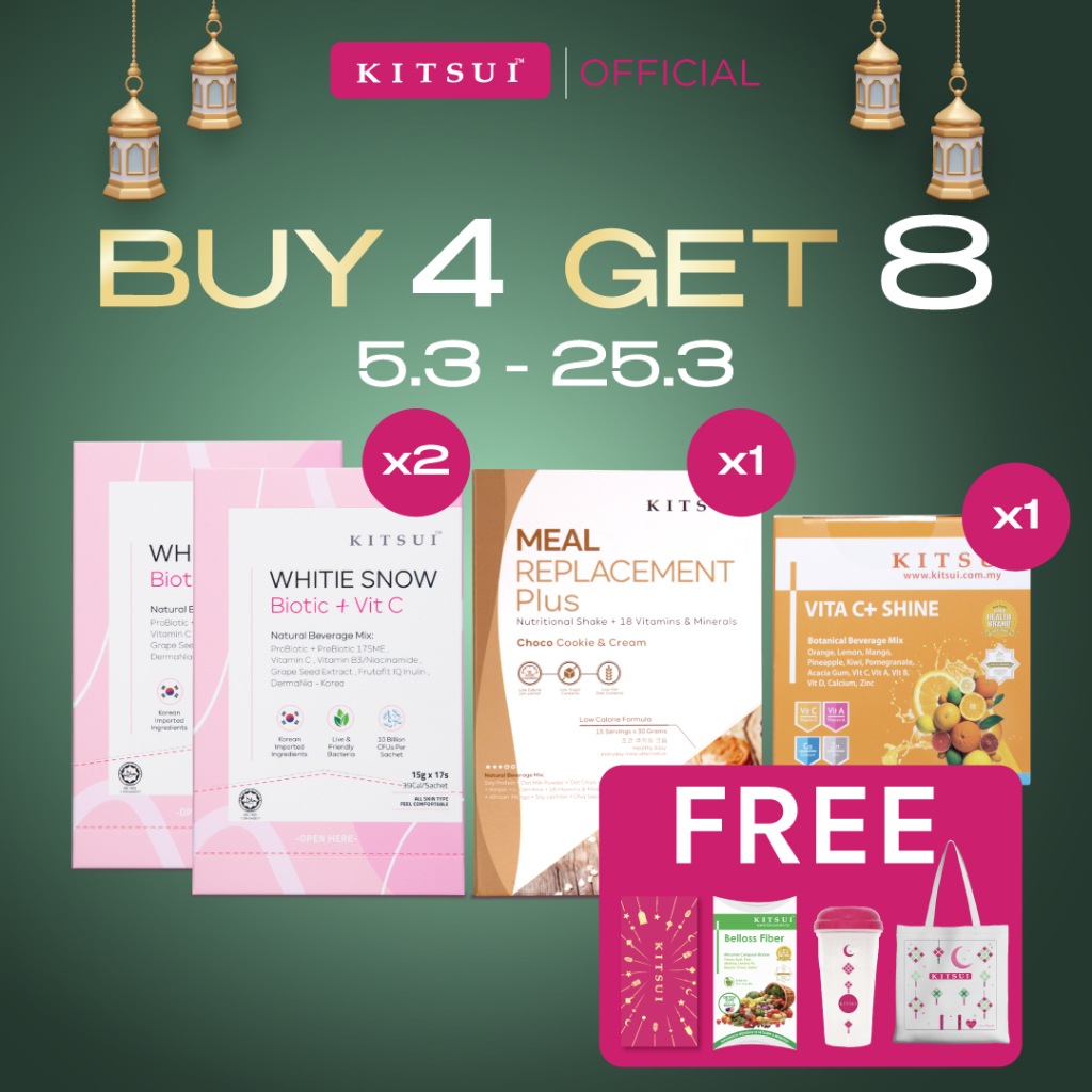[Ramadan Set] KITSUI Buy 4 Get 8 Set - Free Sampul Raya, Raya Shaker ...
