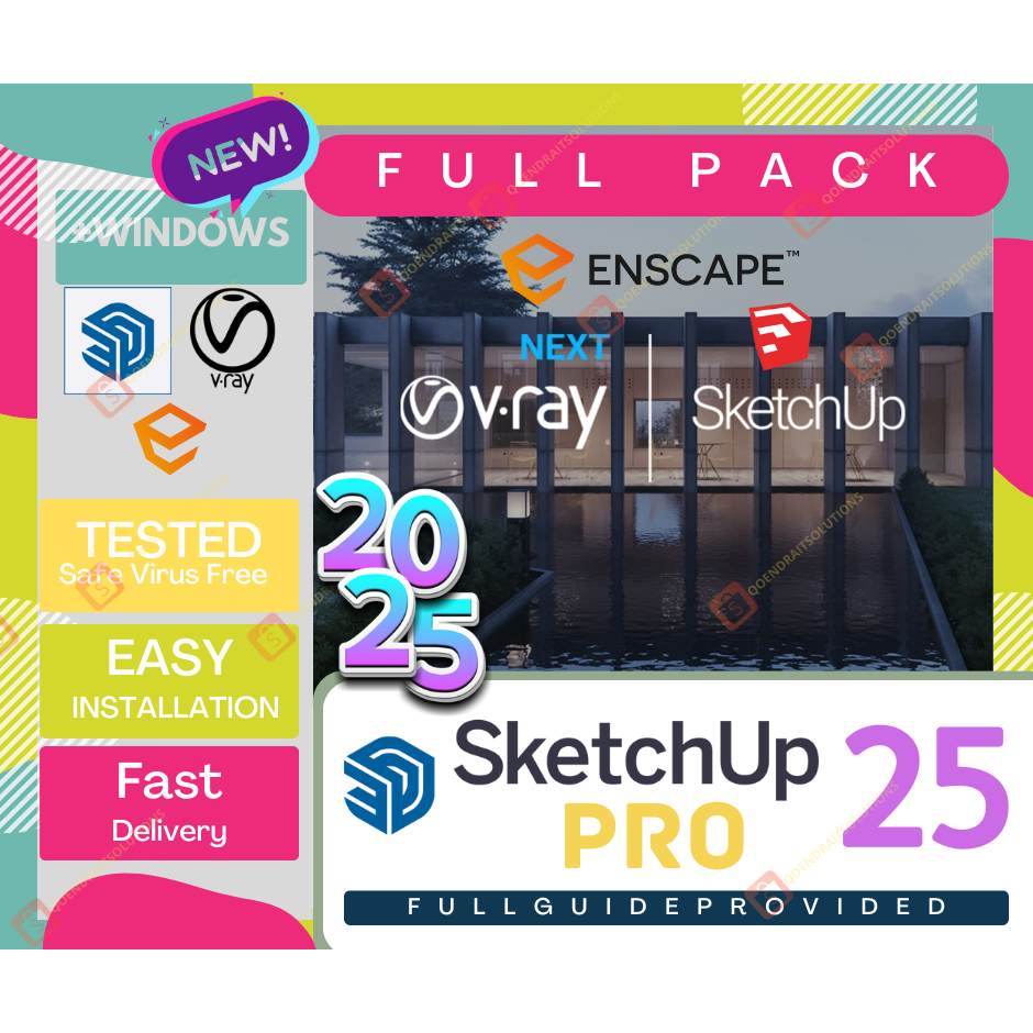 Sketchup Pro 2025 v25 LATEST UPDATE + Vray 7 + Enscape🔥𝟐𝟎𝟐𝟓🔥 𝙑𝙞𝙙𝙚𝙤 ...