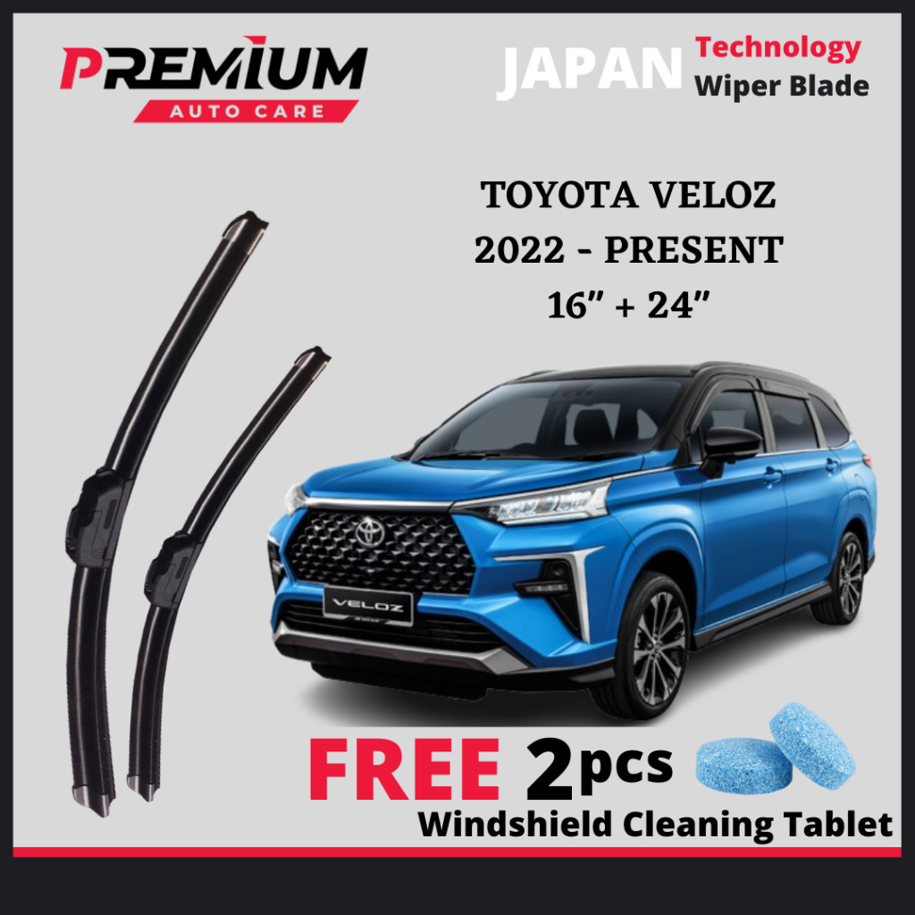 🔥 TOYOTA VELOZ [2022-PRESENT] PREMIUM RUBBER JAPAN TECHNOLOGY WIPER ...