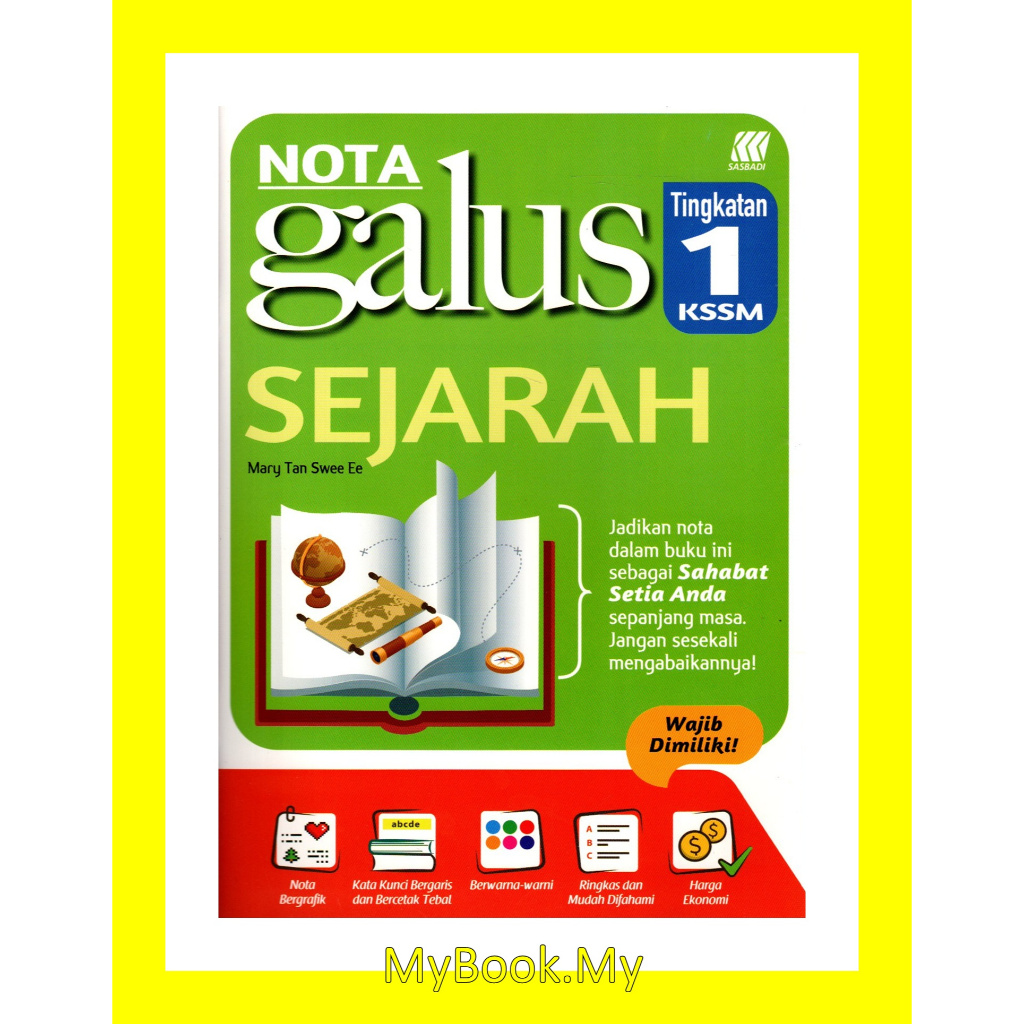 *BARU* MyB Buku Rujukan/Nota : Sejarah - Nota Galus Tingkatan 1 KSSM (Sasbadi) | Shopee Malaysia