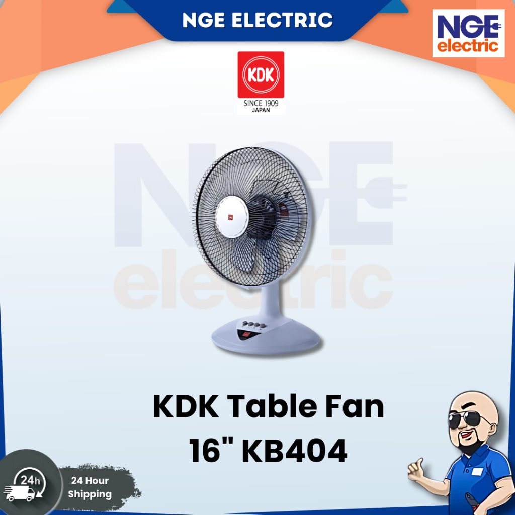KDK 16" KB404 Kipas Angin Meja Table Fan 4 Blade Kipas Berdiri Stand ...