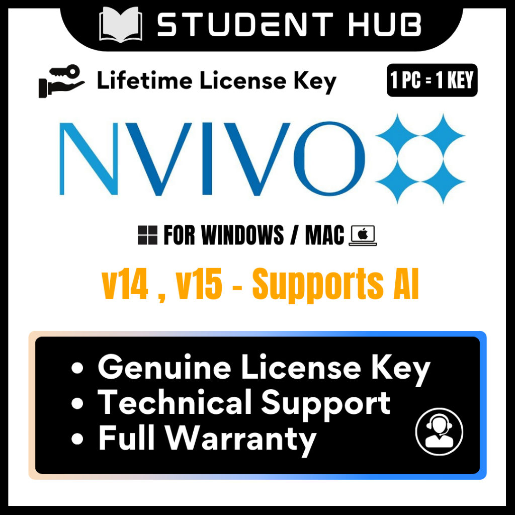 Nvivo 15 / 14 - Activation code - Windows & MacOs | Shopee Malaysia