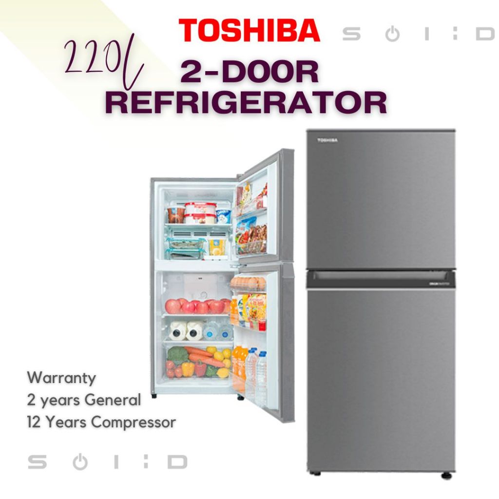 [SABAH ONLY][SAVE] Toshiba 220L 2-Door Refrigerator, GR-RT230WE-PMY(SS ...