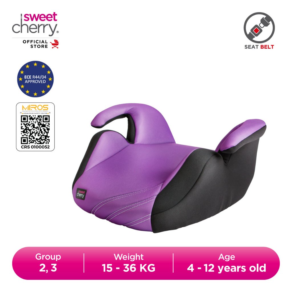 Sweet Cherry Forward Facing Budget-Friendly Essential Backless Baby Booster Car Seat for 4 years ...