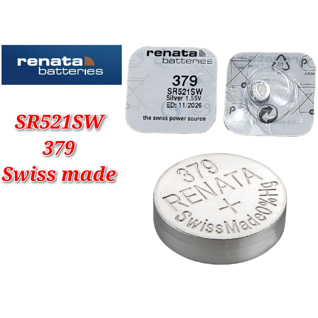 Renata 379 SR521SW Watch Battery Swiss Made | Shopee Malaysia