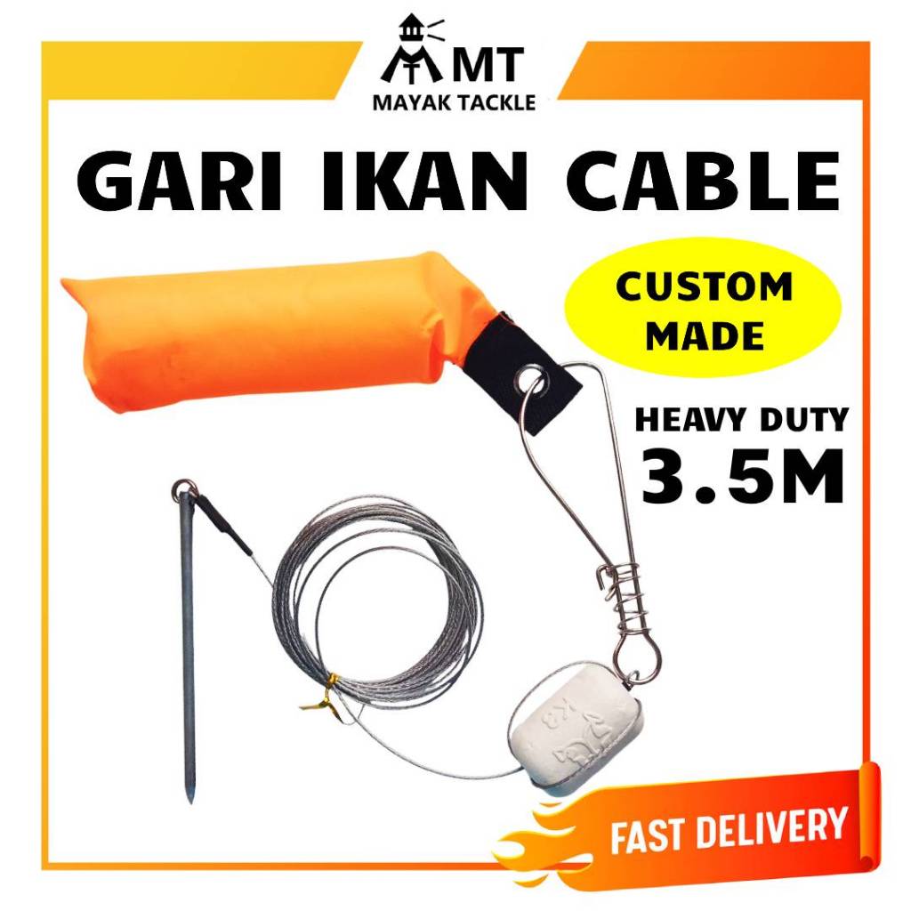 GARI IKAN / GARI SIAKAP /GARI IKAN CABLE SET 3.5M | Shopee Malaysia