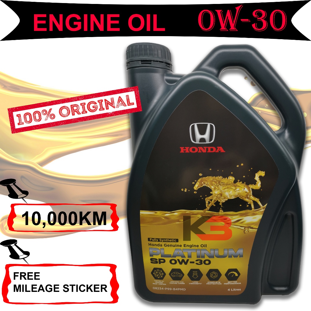 100% ORIGINAL HONDA PLATINUM 0W30 SP 4L FULLY SYNTHETIC GENUINE ENGINE OIL | Shopee Malaysia