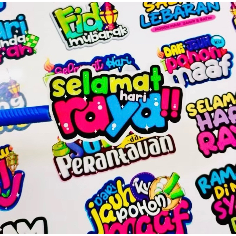 40pcs Mix Sticker Hari Raya 2025 Doorgift Hamper | Shopee Malaysia