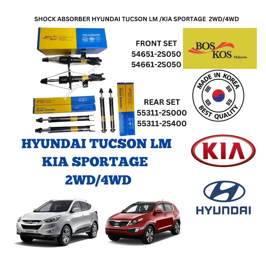 ABSORBER HYUNDAI TUCSON LM /KIA SPORTAGE 2WD/4WD [FRONT 54651/661-2S050 ...