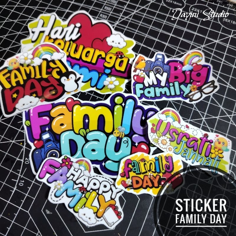 Sticker Family Day | Stiker Hari Keluarga | Happy Holiday Bercuti ...