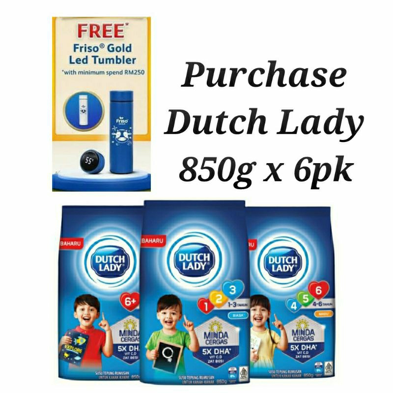 Dutch Lady 123/456 Asli/Madu/Coklat (850g x 6pack) | Shopee Malaysia